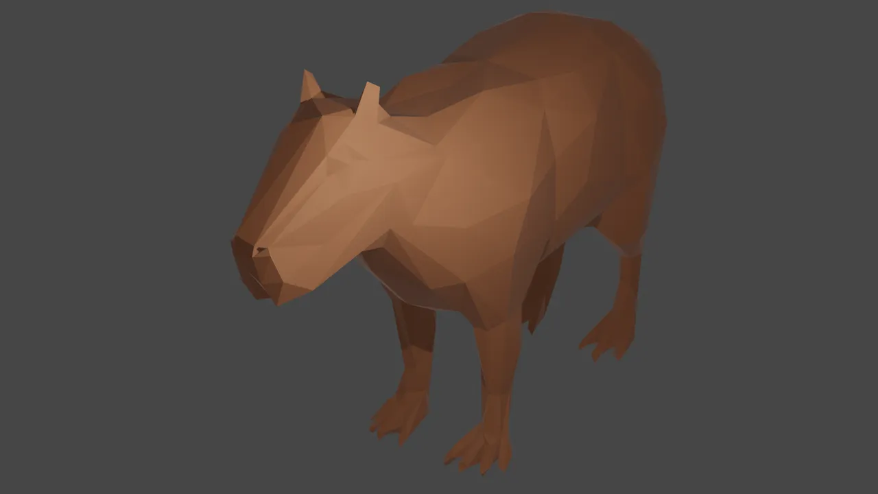 LOW POLY CAPYBARA by Lorinski | Download free STL model | Printables.com
