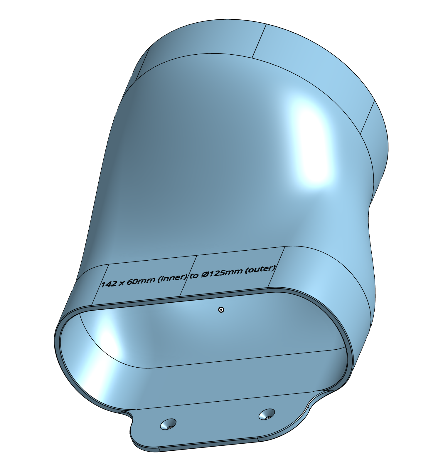 Easyflex oval to 125mm round adapter by Robin Jansen | Download free ...