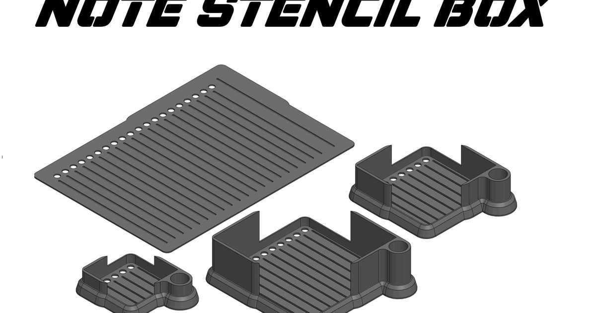 Note Stencil Box by Willi | Download free STL model | Printables.com