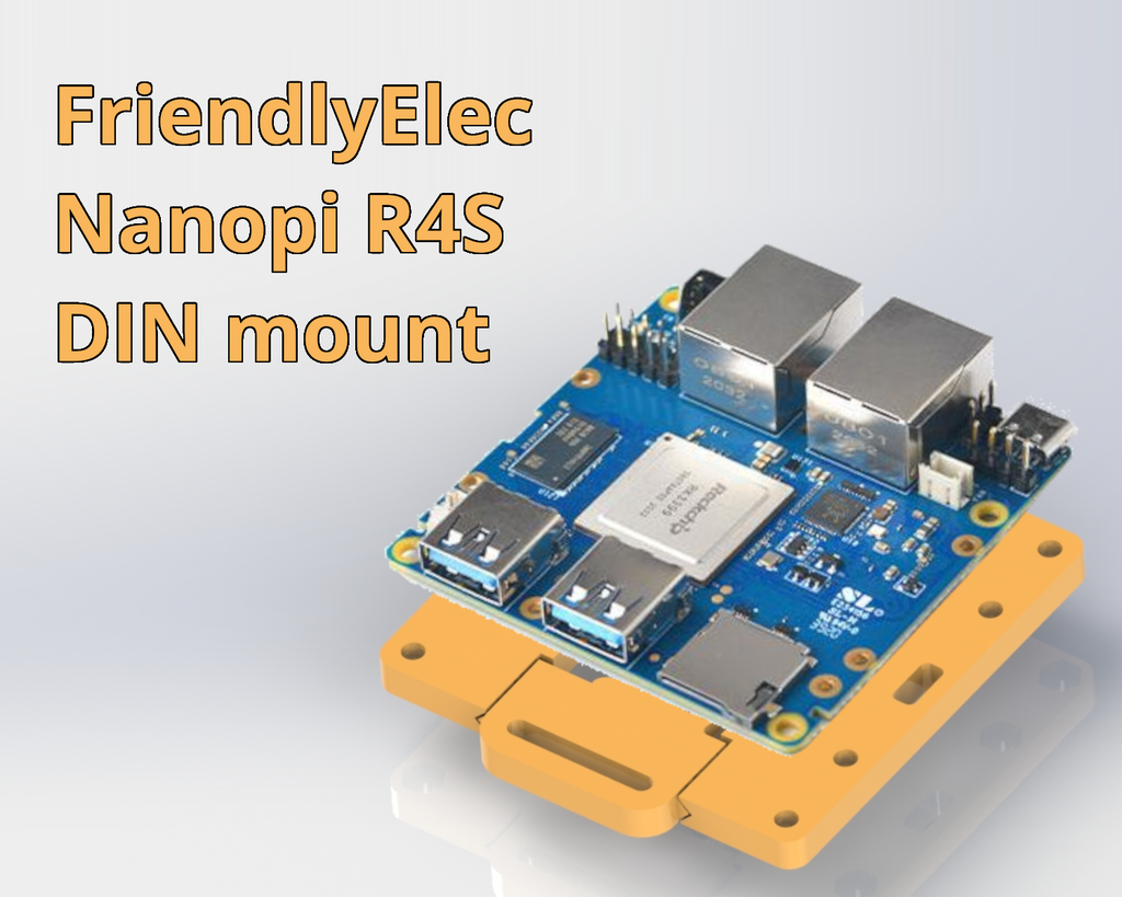 FriendlyElec NanoPi R4S DIN rail mount by KaosuNeko | Download free STL ...