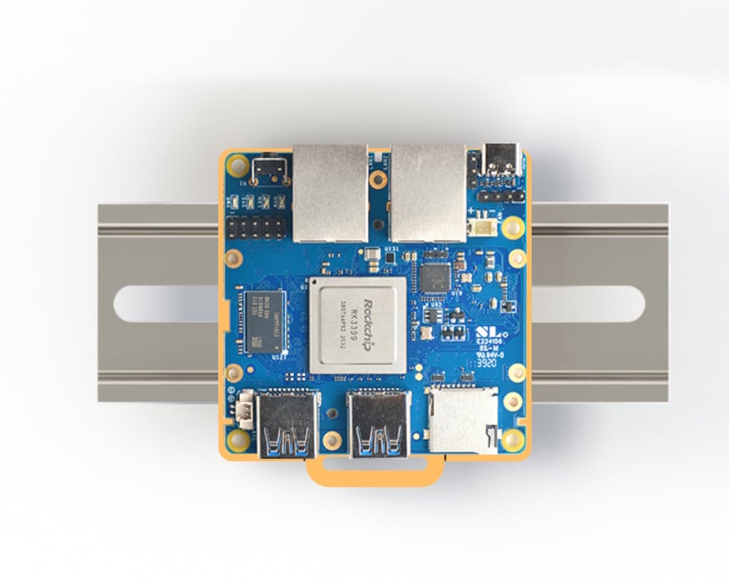 FriendlyElec NanoPi R4S DIN rail mount by KaosuNeko | Download free STL ...