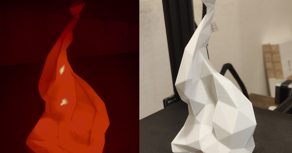 Low Poly Flame cover for LED lightstrip by hvdzasaur | Download free ...