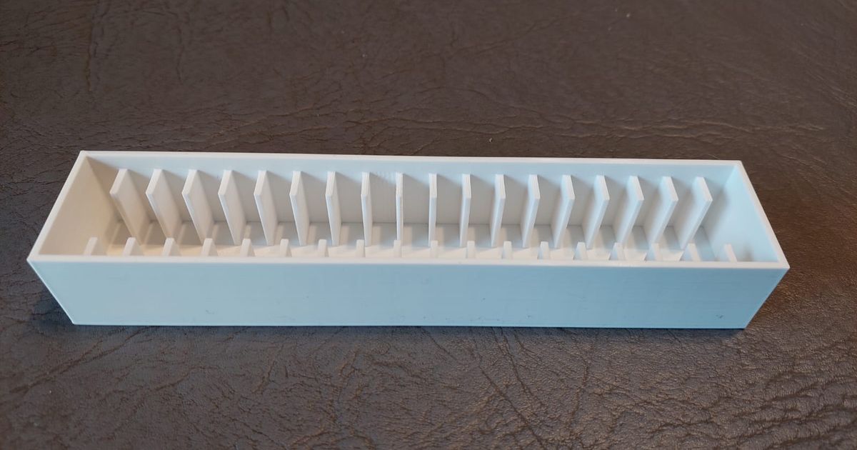 Box with slots (40x192x30mm - 19 slots) by MauroZ | Download free STL ...