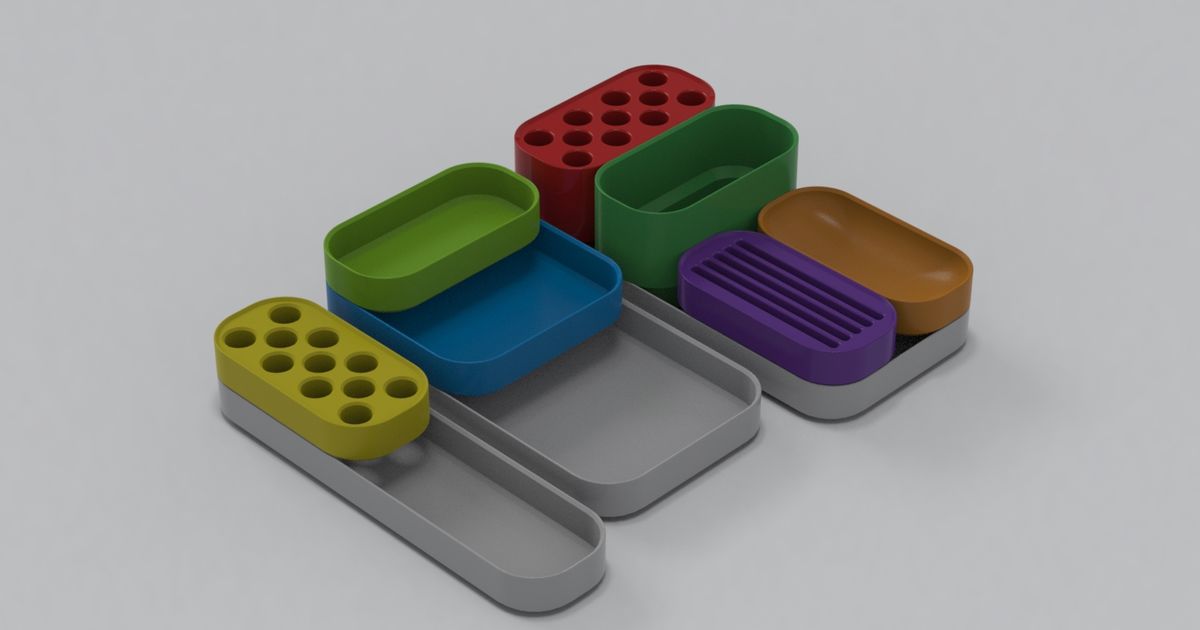 Gridfinity Desk Setup Organizer by slavik kopanov | Download free STL ...