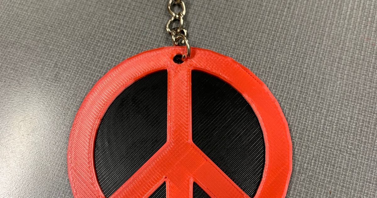 Peace Sign Keychain by Bradley Corl | Download free STL model ...