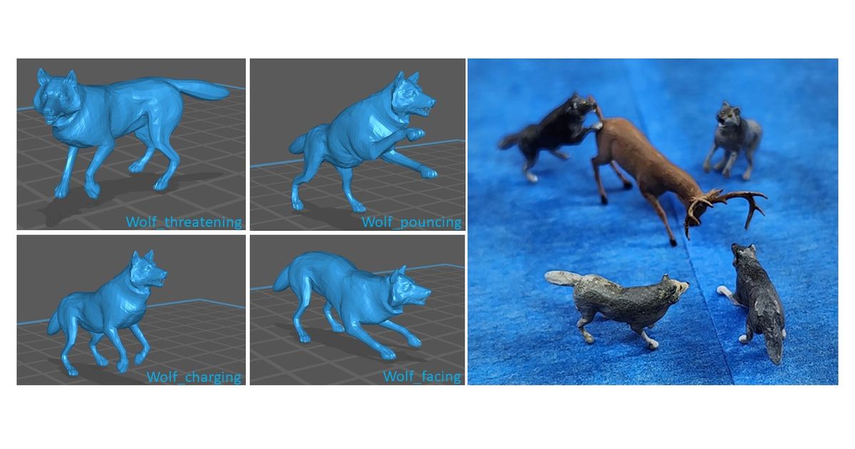 Various wolves for diorama / railroad modeling by WraithZ | Download ...