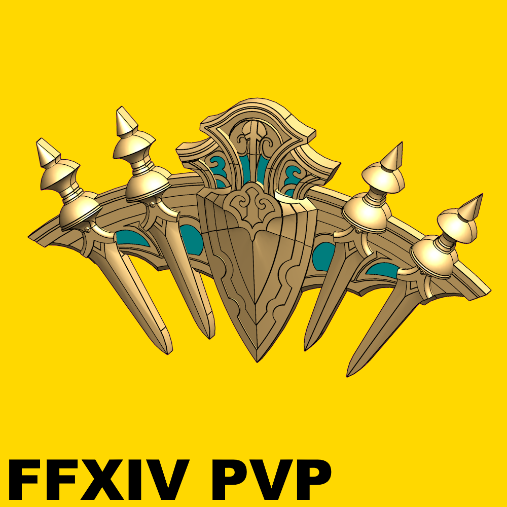 FFXIV PVP GoldRank Badge by NotJannet | Download free STL model ...