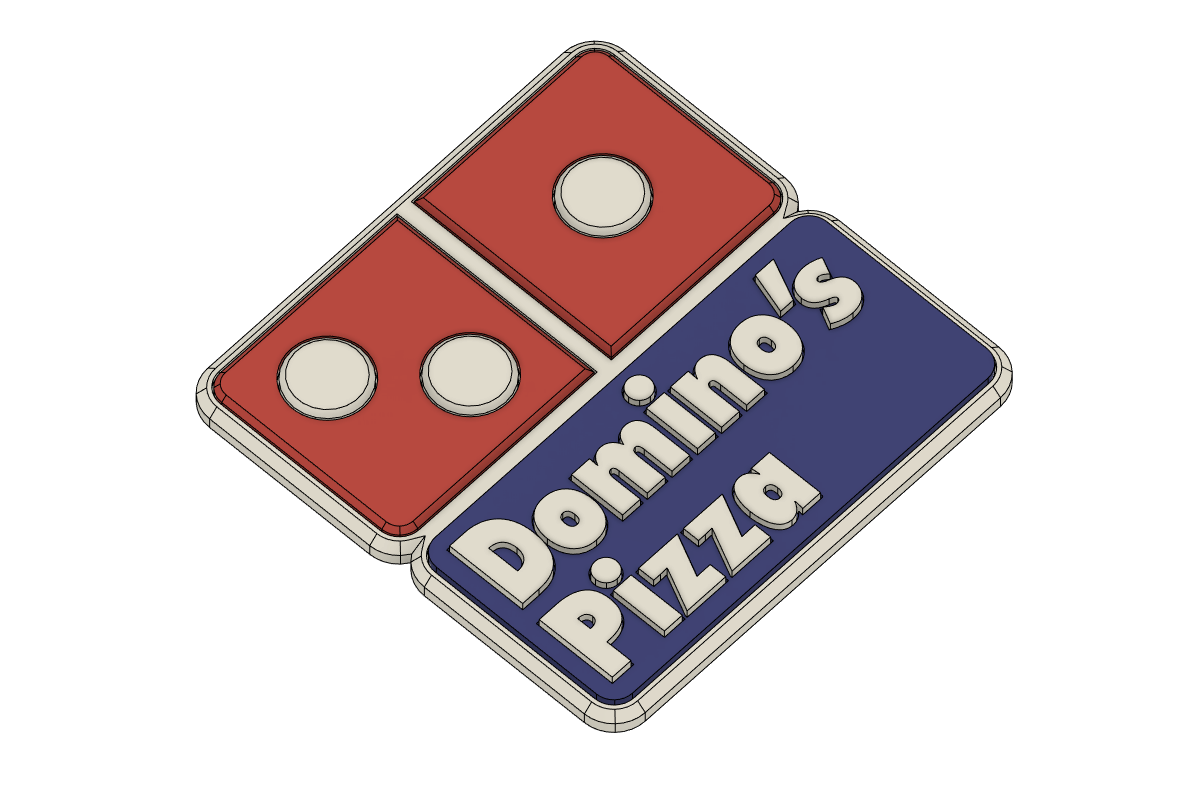 Domino's Pizza Logo (1996) by chochi3D | Download free STL model ...