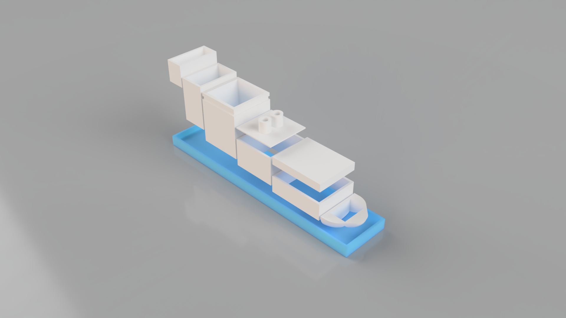 Modular Desk Organizer ( Boat/City) by AG-076 | Download free STL model ...