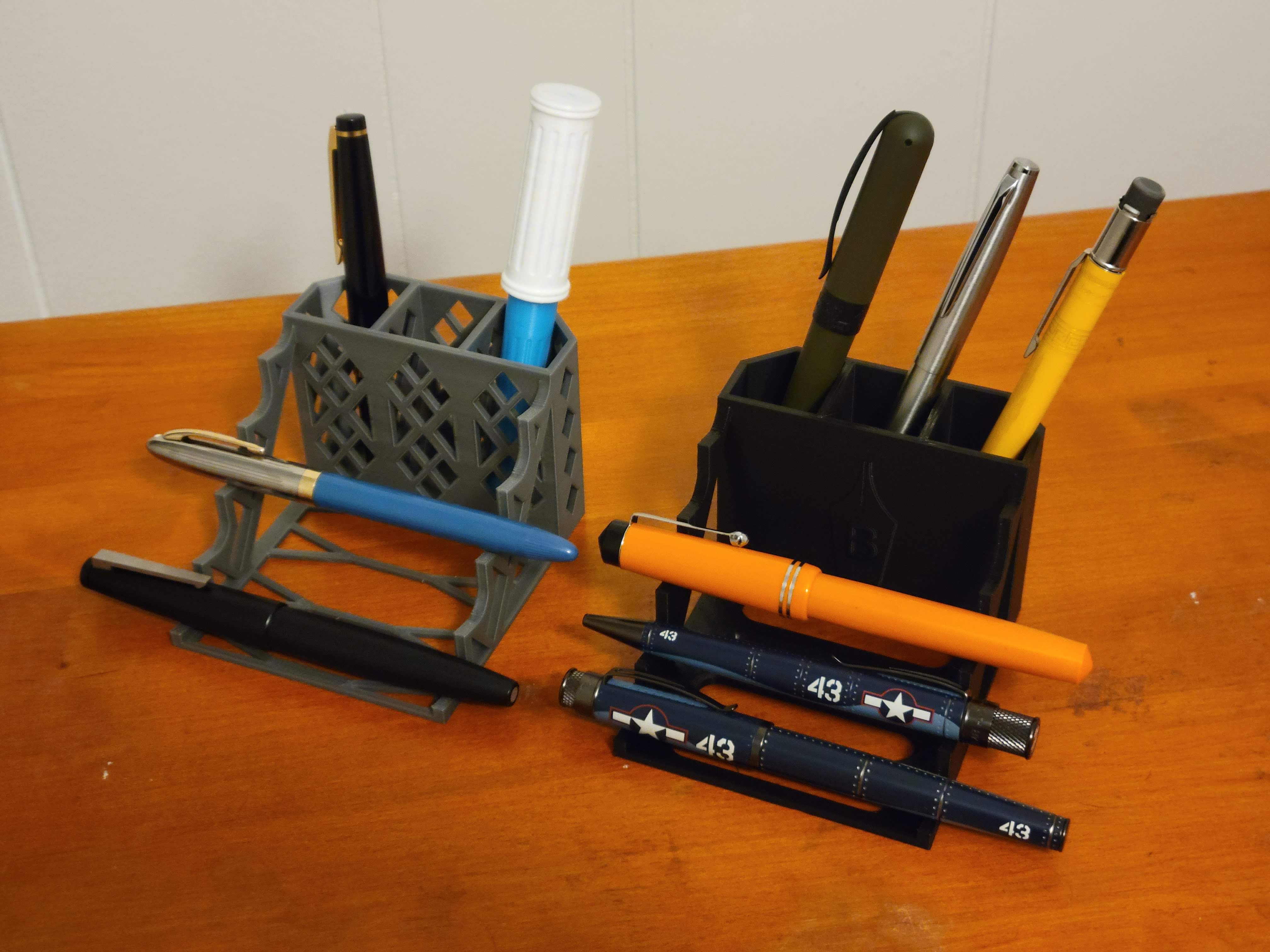 Horizontal & Vertical Pen Stand by Crafter64 | Download free STL model ...