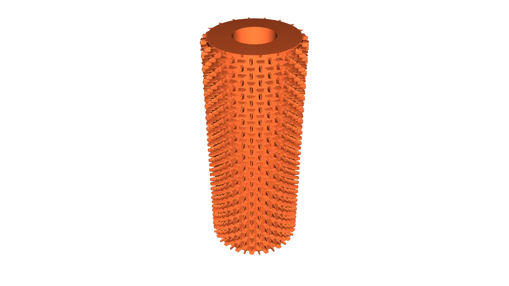 Textured Roll With Grid Plate Pattern by Preischl 3D | Download free ...