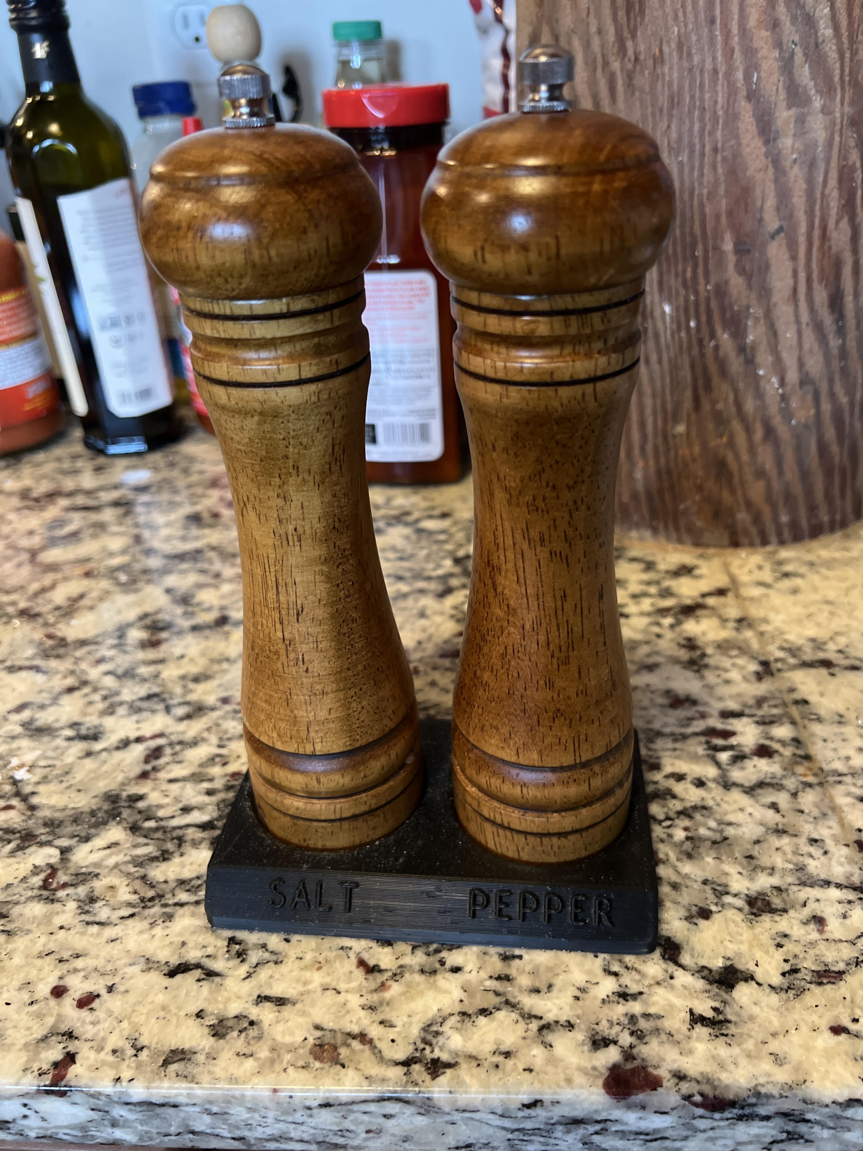 Salt and Pepper Grinder Holder by Bonkadelic Download free STL model Printables
