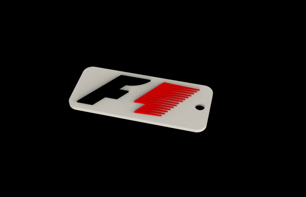 F1 old logo keychain by Argon | Download free STL model | Printables.com