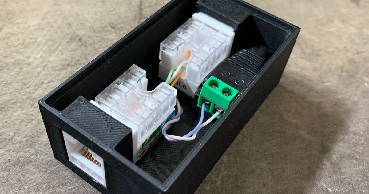 Cat6 Keystone 12v Injector Case for Non-POE - IP Camera. by Coolshrimp ...