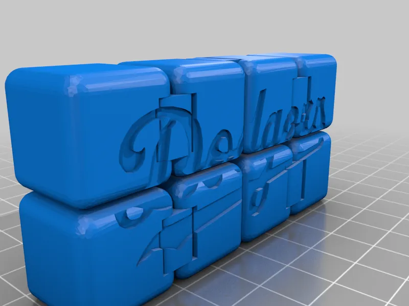 Dodgers infinity cube by chrisgabb | Download free STL model ...