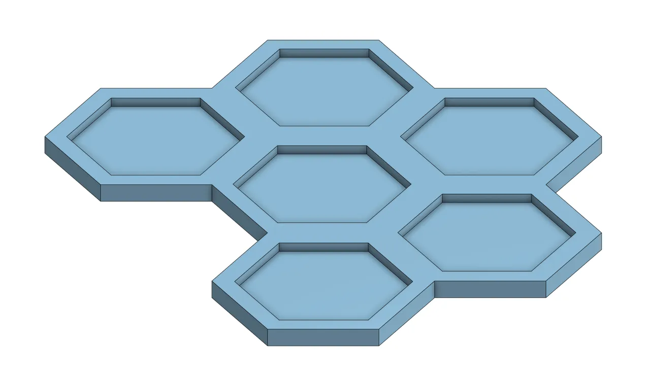 Hexagonal Paint Tray - Small by ATM0123 | Download free STL model ...