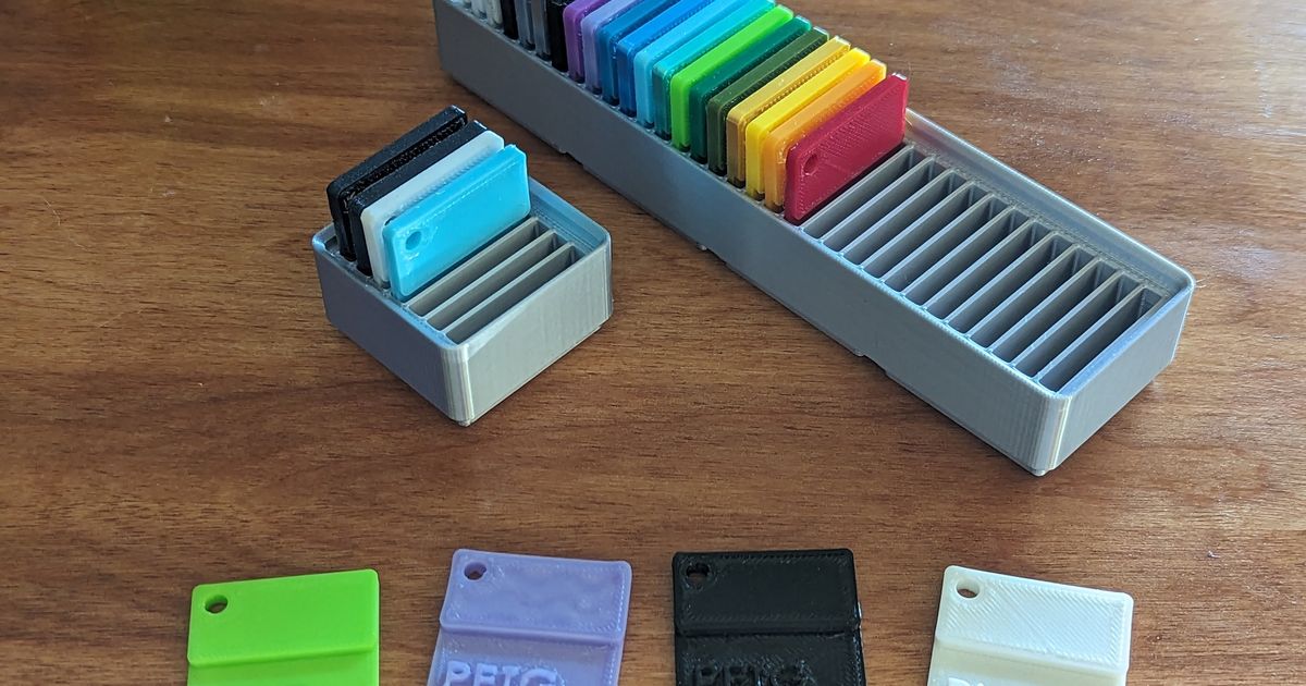 Gridfinity Material Swatches bins V1 (parametric V2 available!) by bulbasaur0 | Download free ...