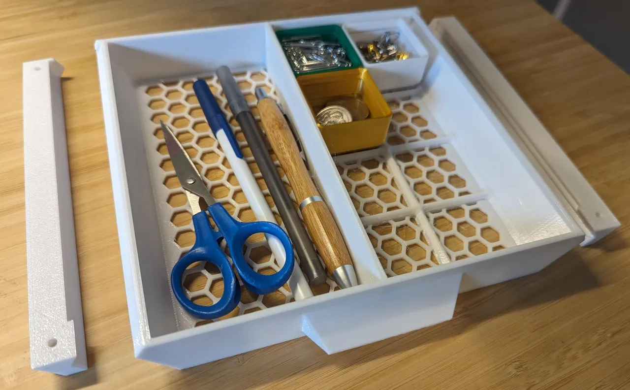 Under Desk Drawer combo with Gridfinity compartment by bulbasaur0 ...