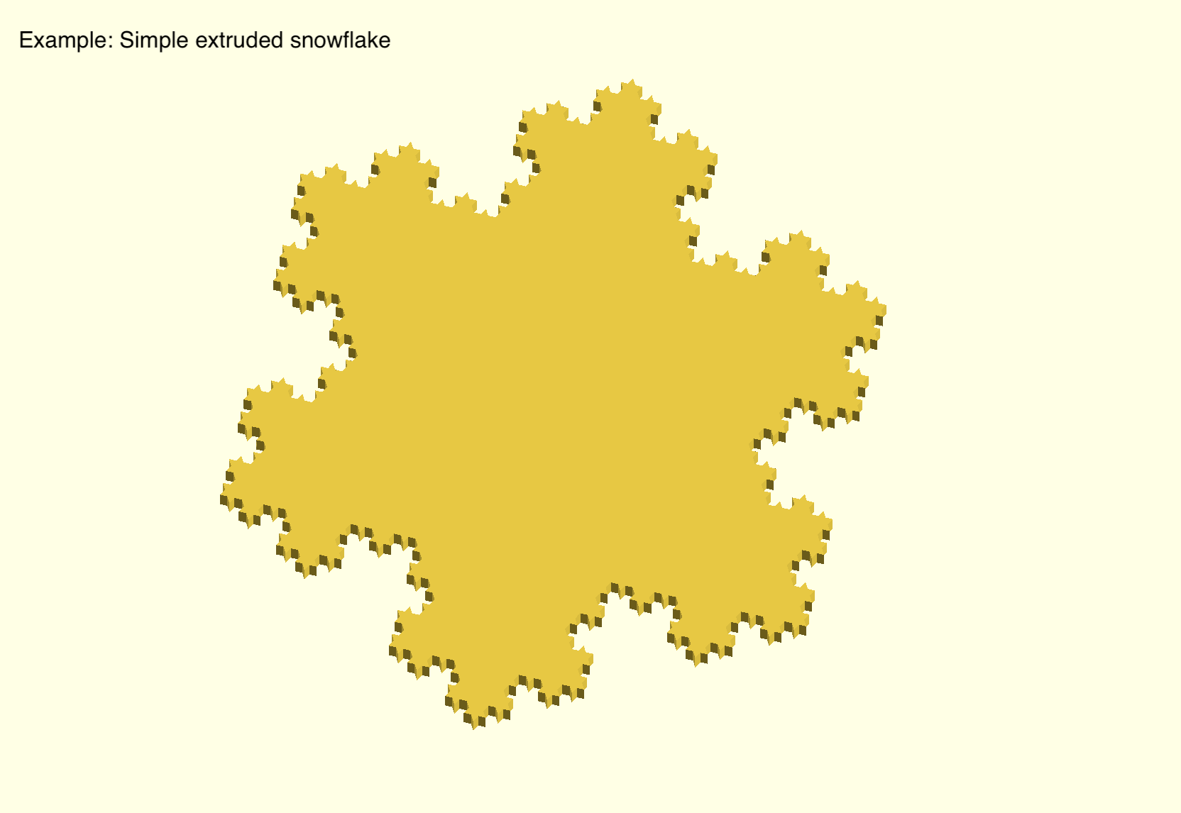 Parametric OpenSCAD Koch snowflake generator by Flondy | Download free ...