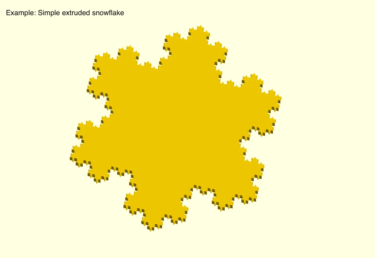 Parametric OpenSCAD Koch snowflake generator by Flondy | Download free ...