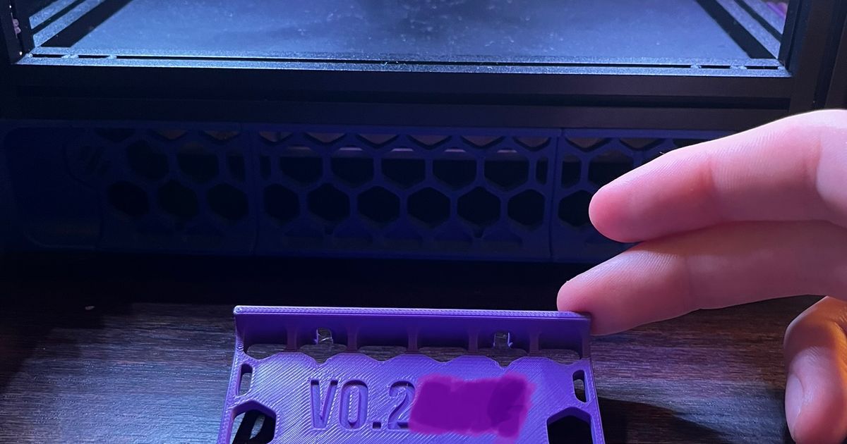 V0.2 Front Skirt Serial Number by Jacob Boyd | Download free STL model | Printables.com