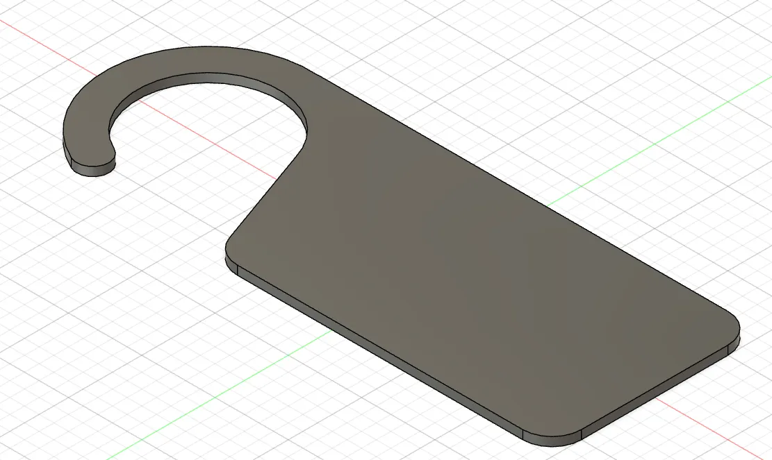 Blank doorhanger template by 3-dimensional-thing | Download free STL ...