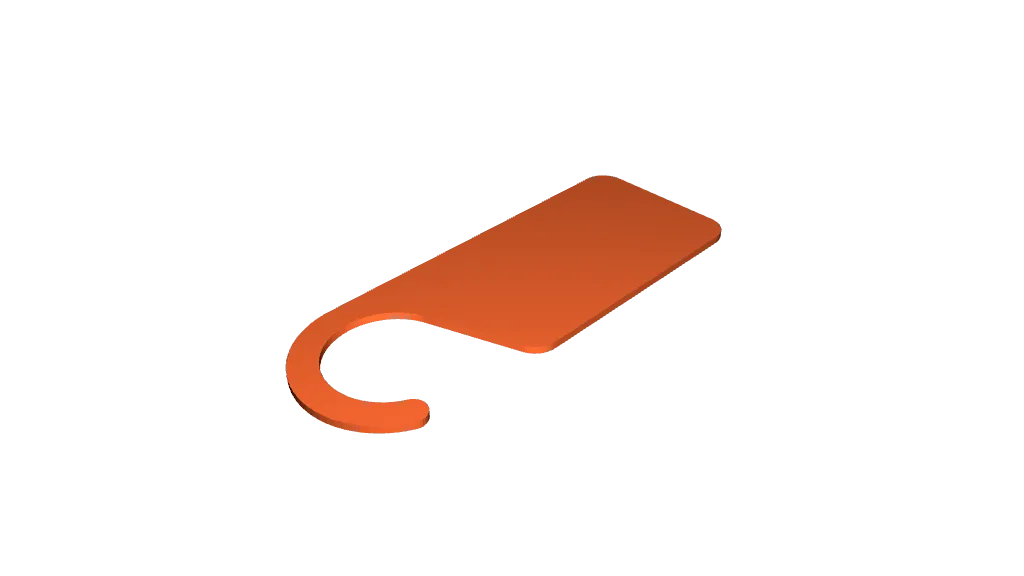 Blank doorhanger template by 3-dimensional-thing | Download free STL ...