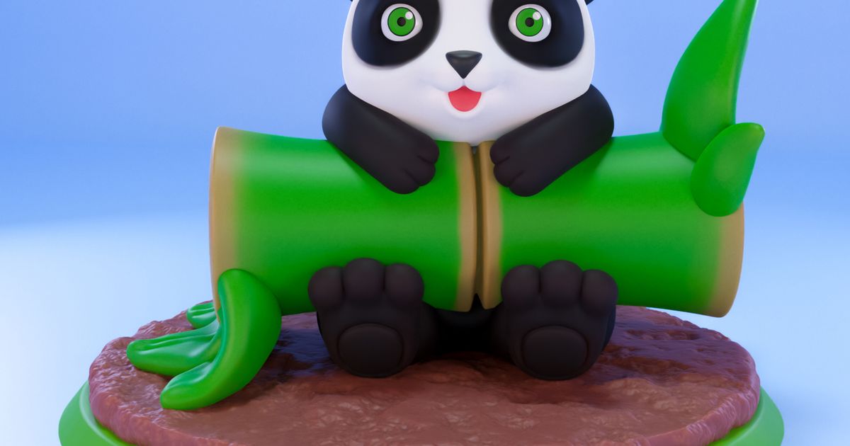 Pochoo The Panda (Smiley) by Randomizy | Printables Store