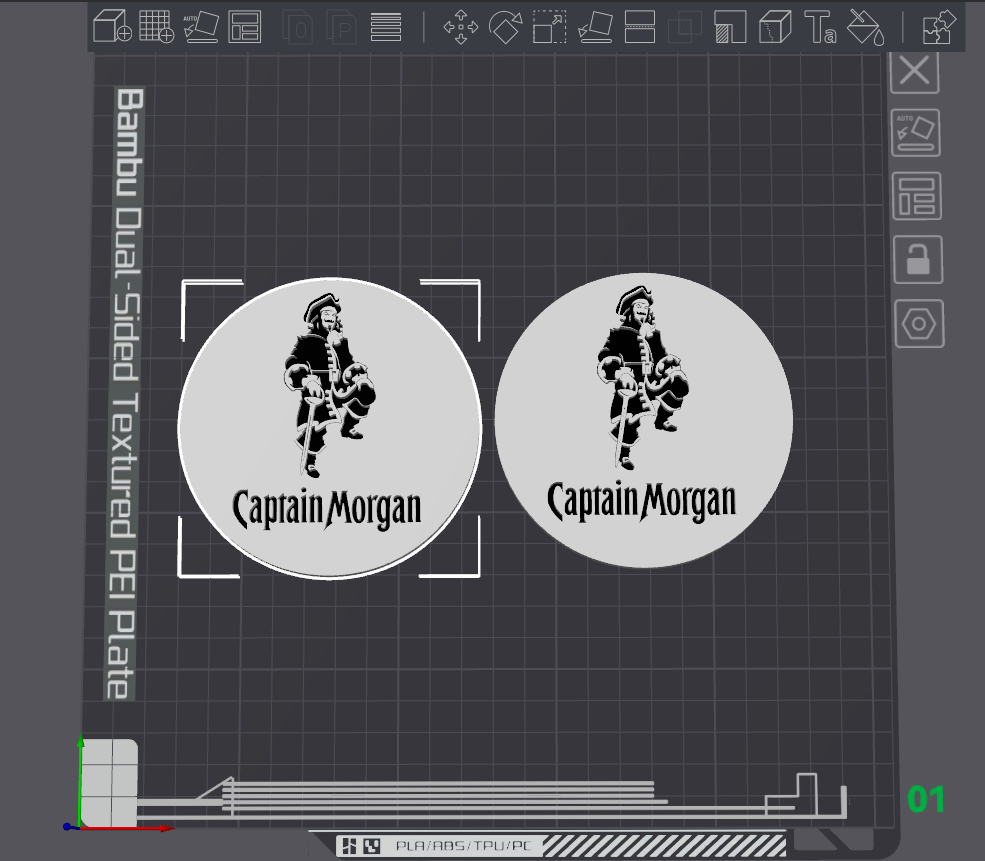 Captain Morgan Coaster by Danny Abramowksi | Download free STL model ...