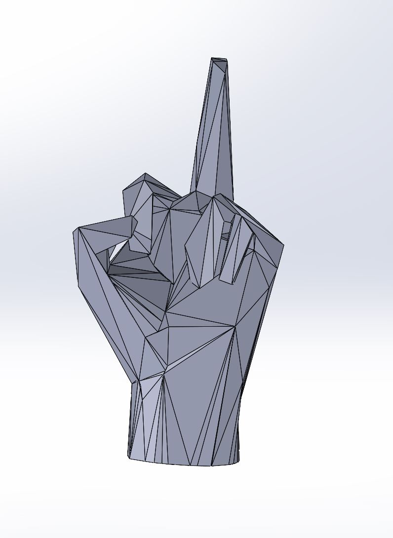 Low Poly Middle Finger par SW3D | Téléchargez gratuitement un modèle ...