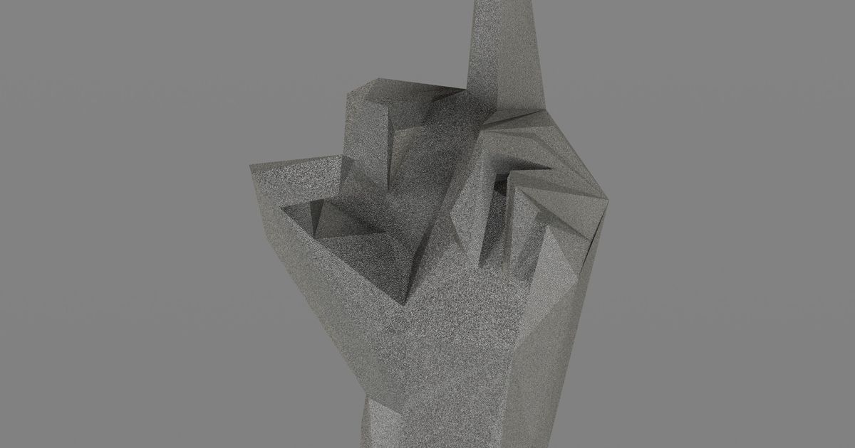 Low Poly Middle Finger par SW3D | Téléchargez gratuitement un modèle ...