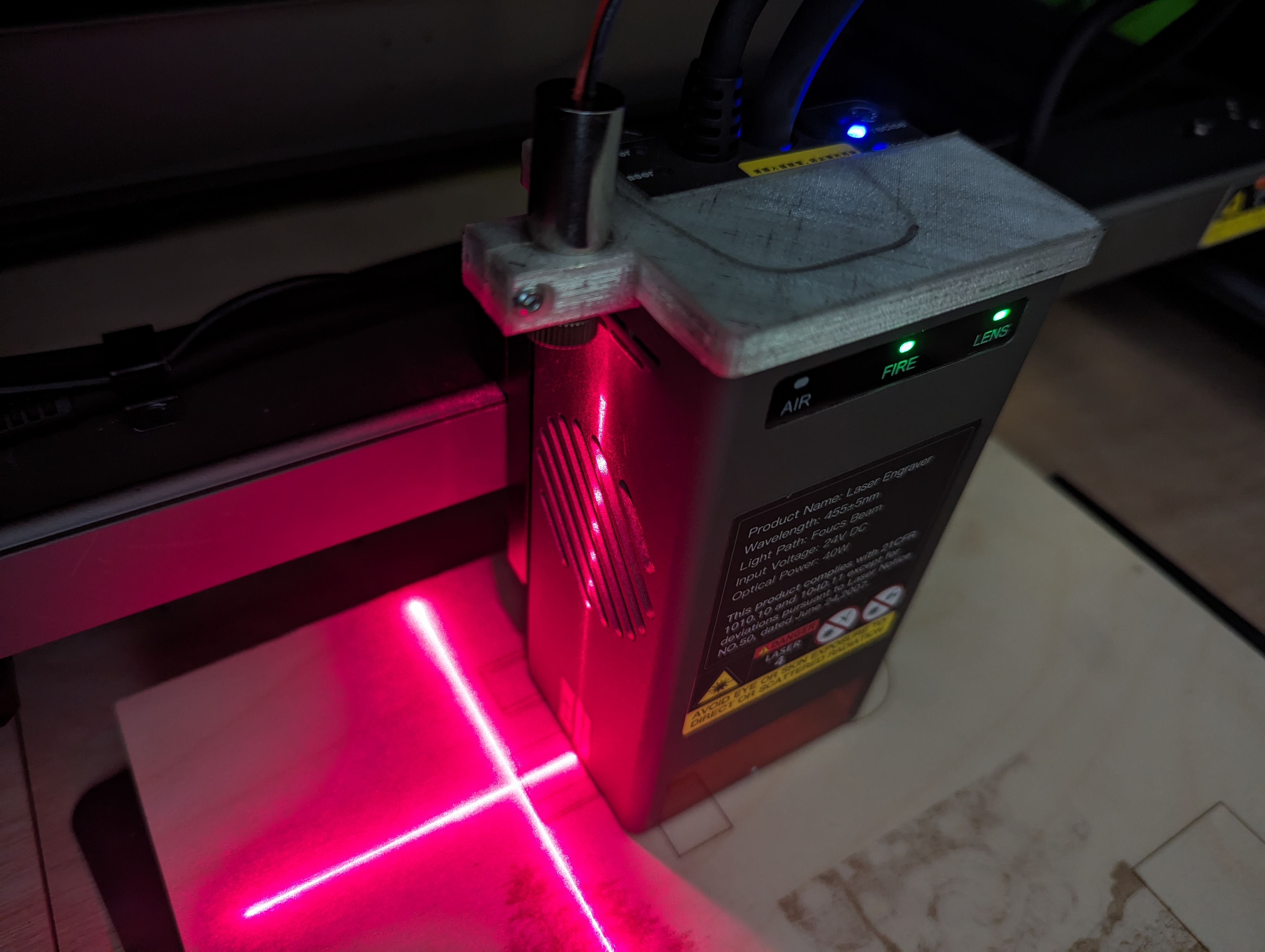 Creality Falcon 2 40w red laser alignment by RandomHobbyGuy | Download ...