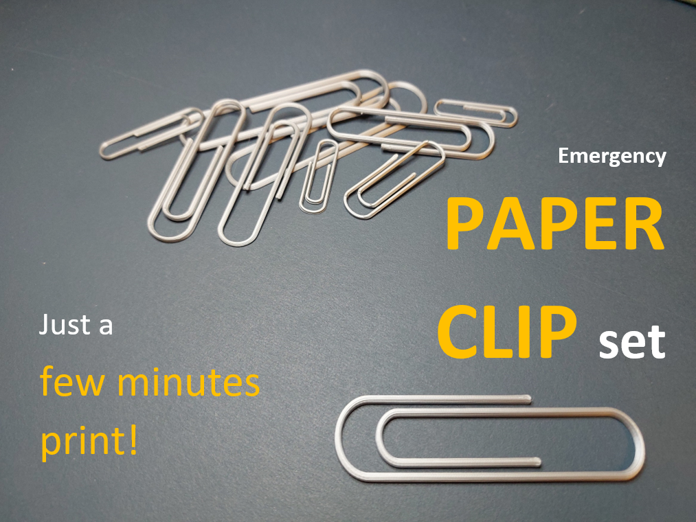 Office Paper Clip - few minutes print! by meet | Download free STL ...