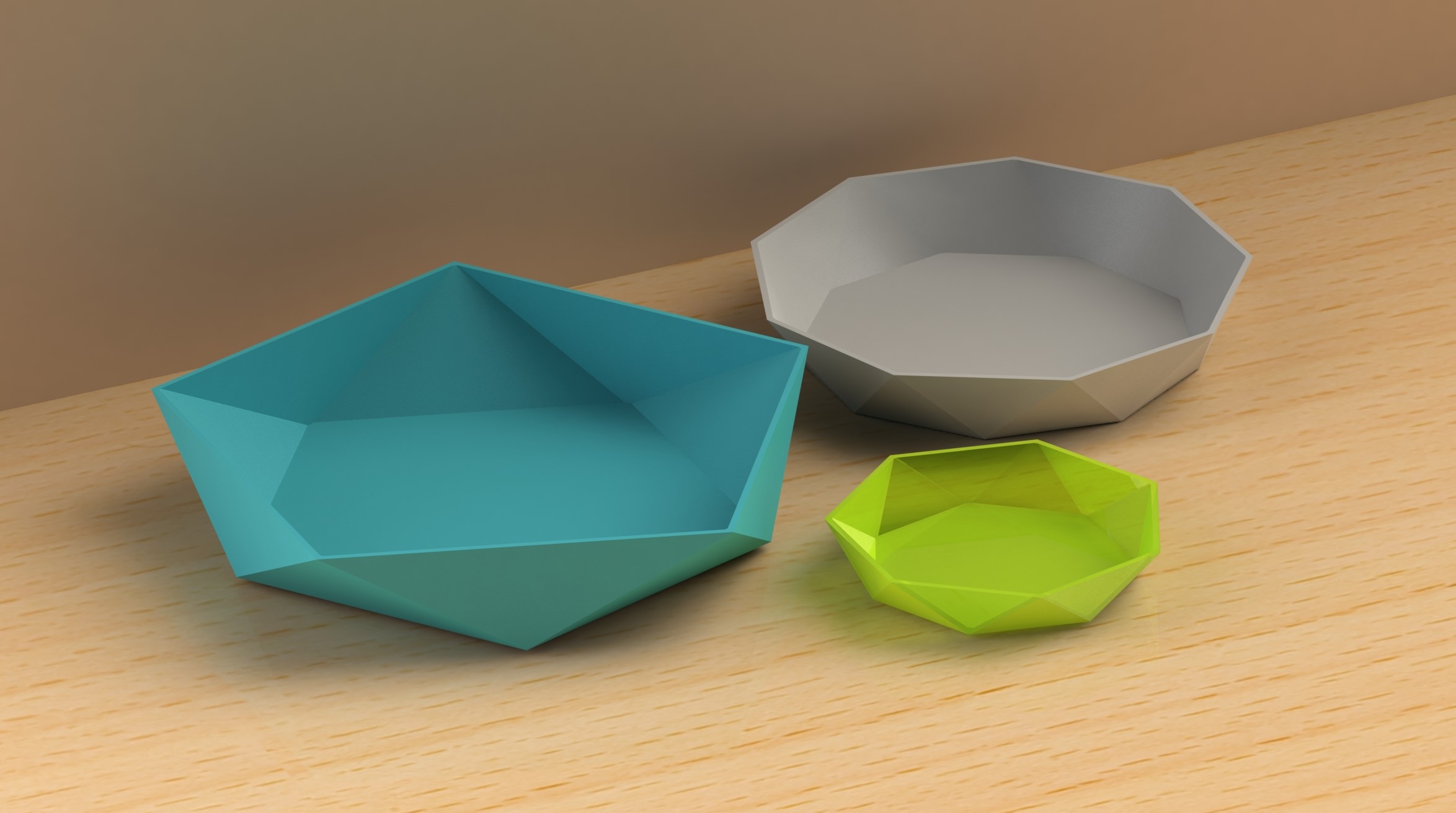 LowPoly Polygonal Bowl by PetrK | Download free STL model | Printables.com