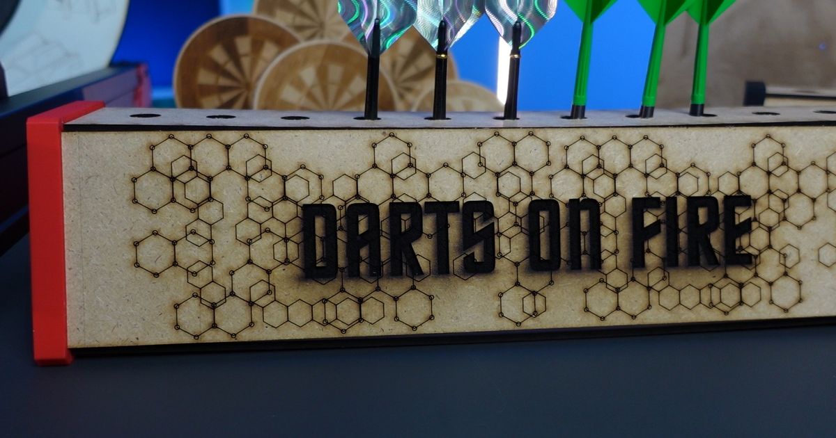 dartstand for 12 darts - laser cutter and 3d printer combination by ...