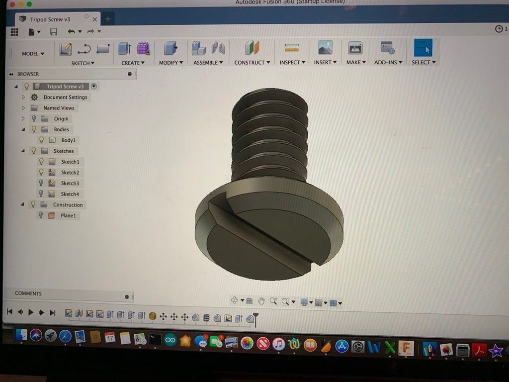 Tripod Screw by GreatOldOne | Download free STL model | Printables.com