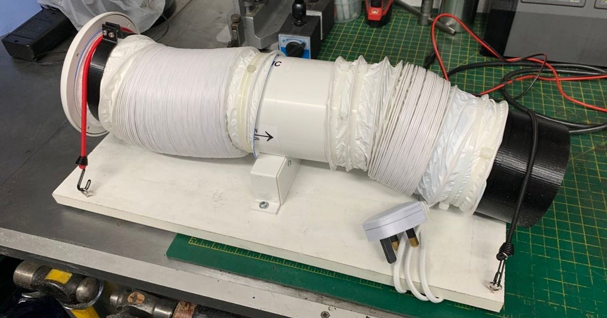 Portable extractor fan and ducting by GreatOldOne | Download free STL ...