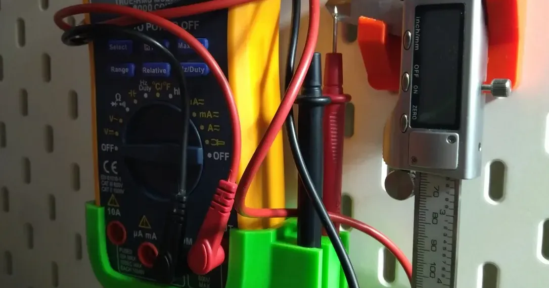 Multimeter Mount with IKEA Skadis mount (original by Hesed) by eddyjay ...