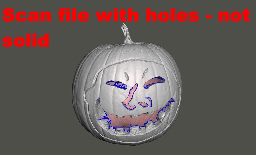 Halloween Pumpkin With Face (3D Scan) by 3DWP | Download free STL model ...