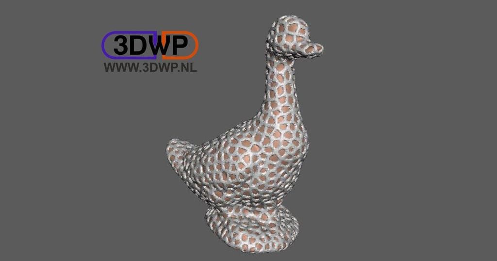 Dual Extrusion Voronoi Duck by 3DWP | Download free STL model ...