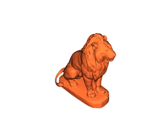 Sitting Lion Sculpture by 3DWP | Download free STL model | Printables.com