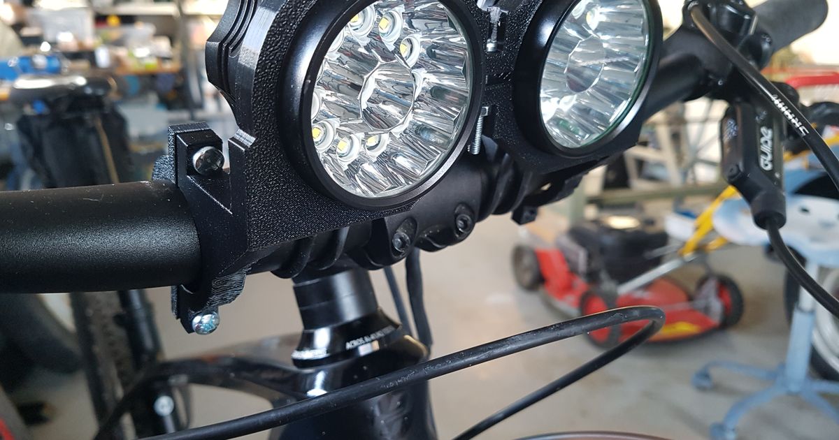Mountain Bike Headlight LED holder by Lars Hansen | Download free STL ...
