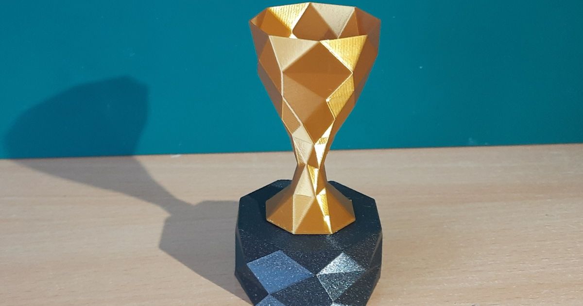 quick low-poly trophy and base (vase mode) by DrJones | Download free ...