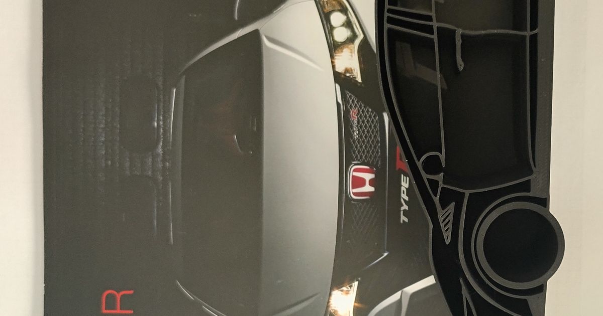 Honda Civic Typ R Silhouette by Matthias Polter | Download free STL ...