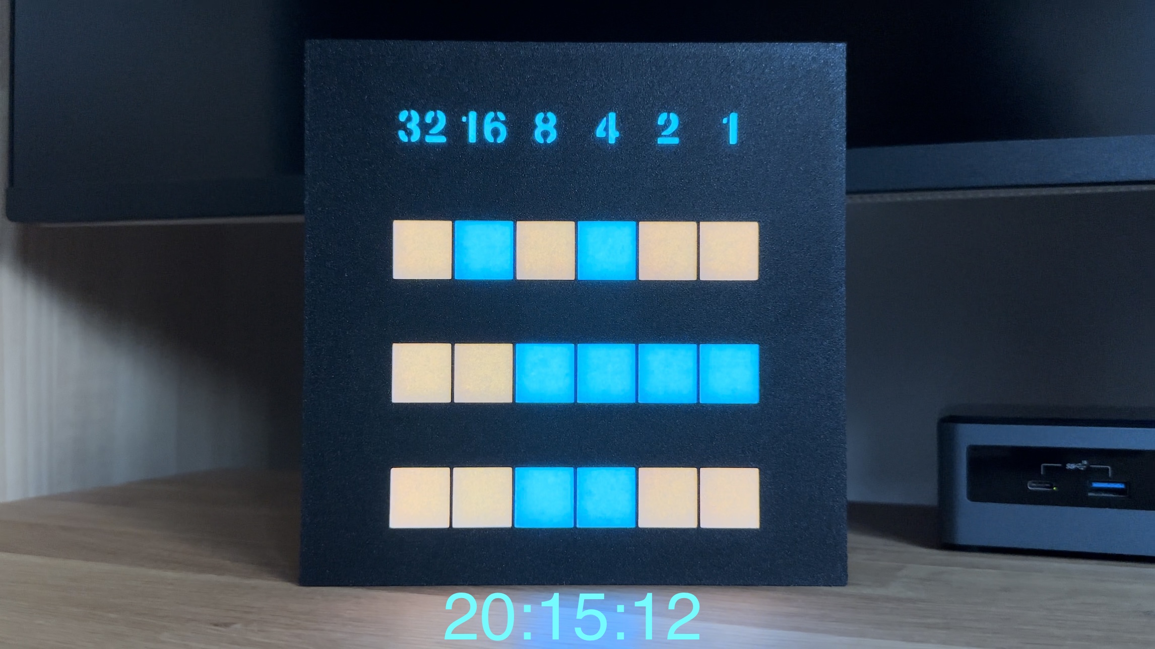 Binary Matrix Clock by AWSW | Download free STL model | Printables.com Binary Matrix Clock by AWSW | Download free STL model | Printables.com