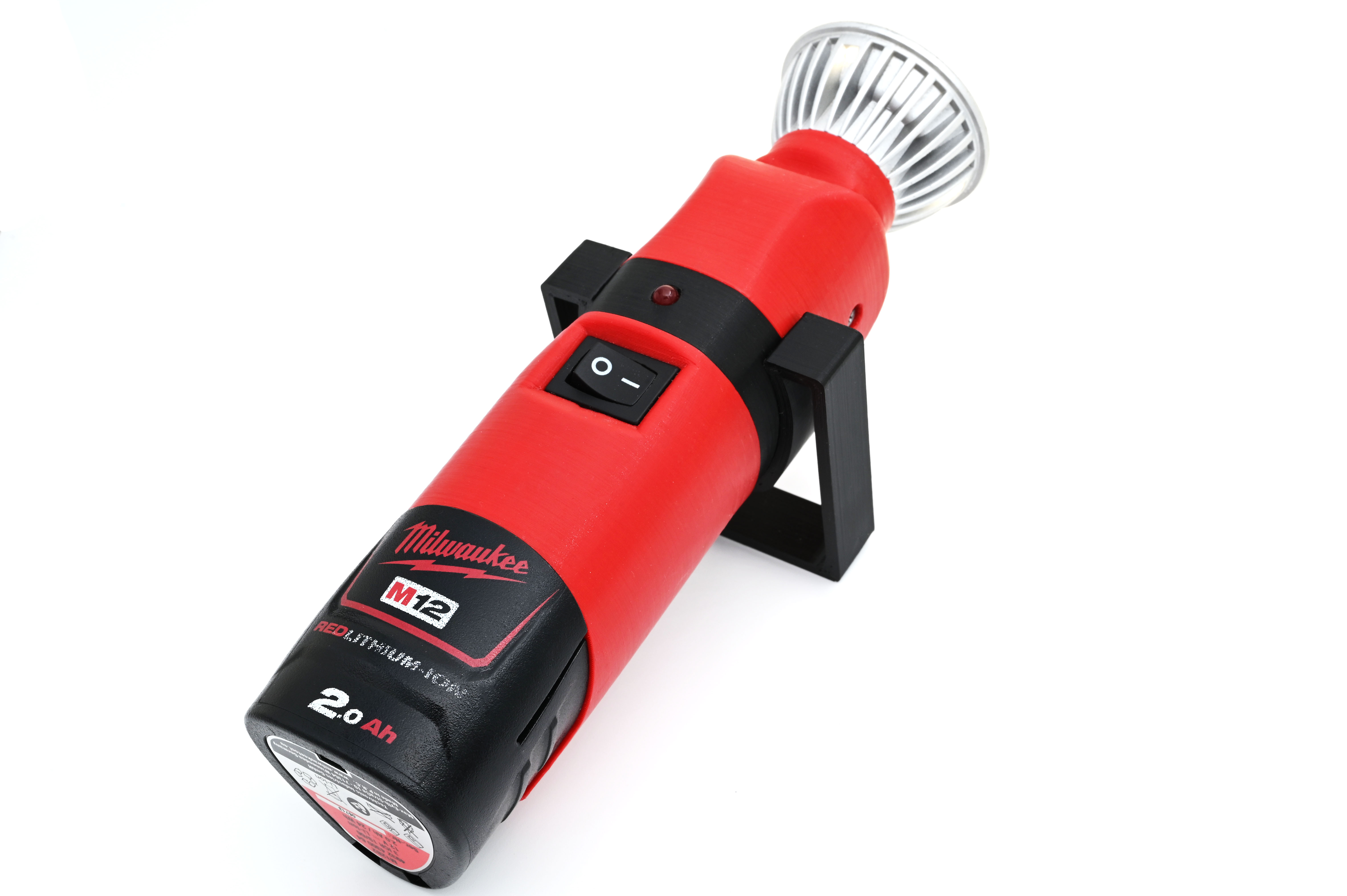 Milwaukee M12 flashlight with adjustable head and low battery indicator ...