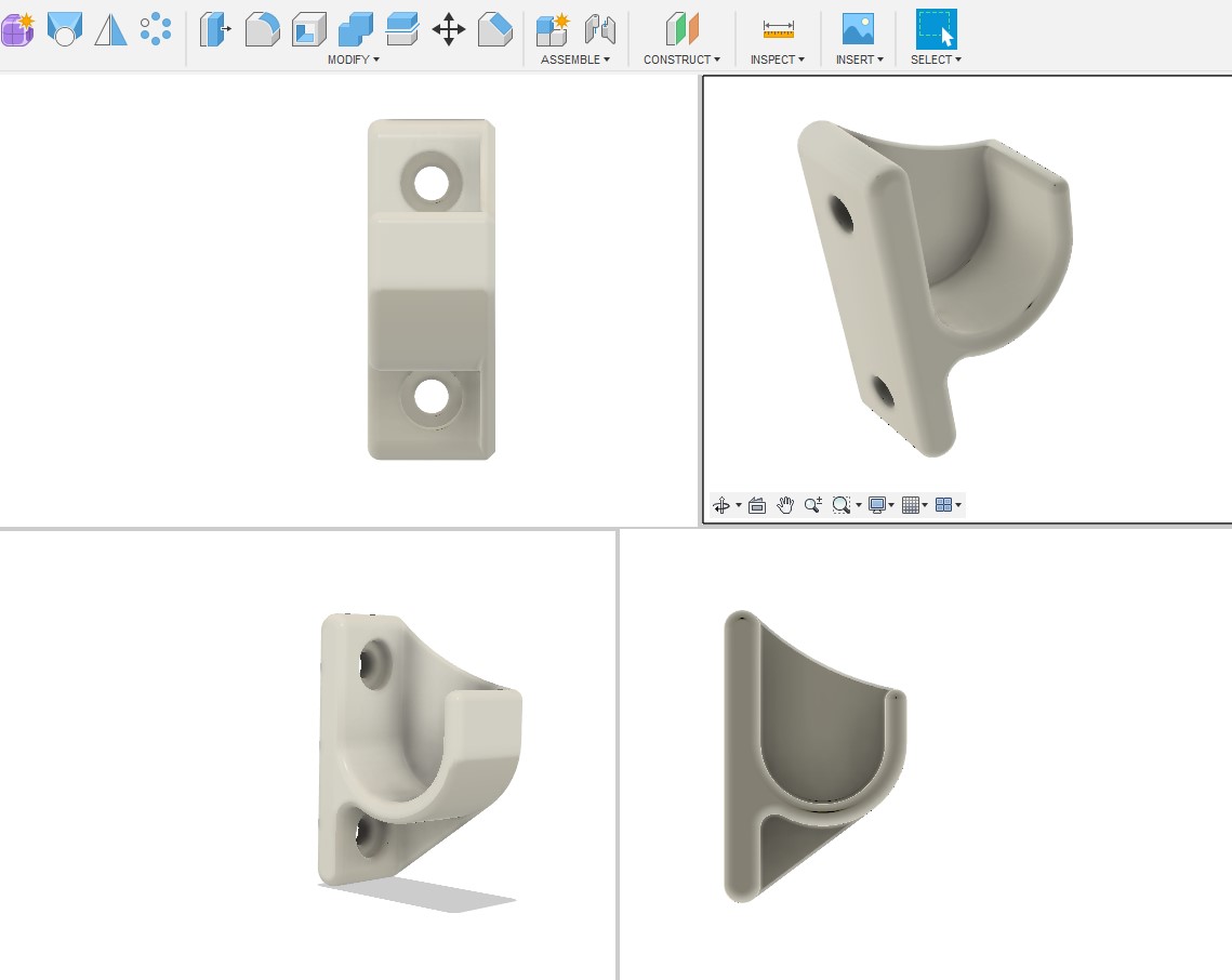 Curtain Rod Holder for 16mm Rod by StephenW | Download free STL model ...
