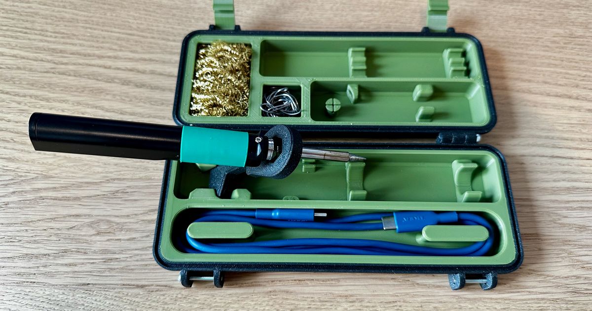 Pinecil insert with large bottom for large cable with mirrored pinecil ...