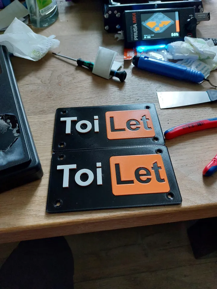 Toilet sign by Rutsel | Download free STL model | Printables.com