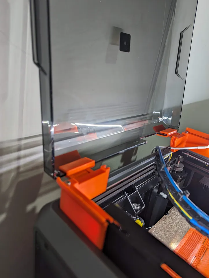 Hinged lid raiser with LED mount for Creality K1 by Alex_cf_Siu ...